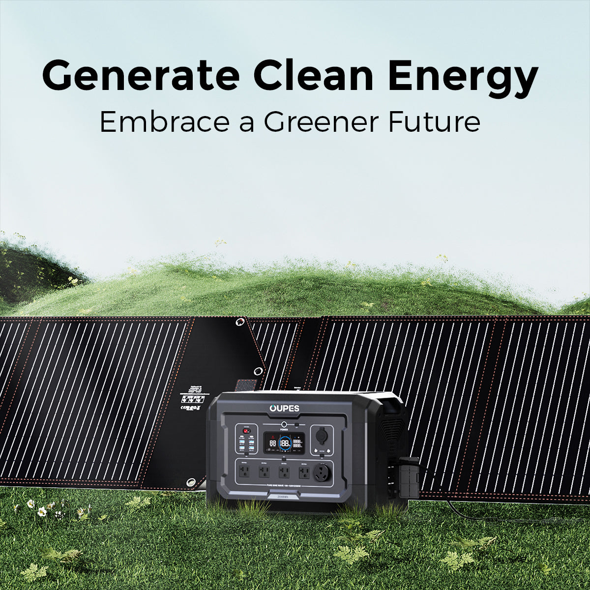 Mega 2 + 240W Solar Panel | Solar Generator Kit