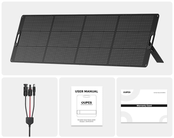 OUPES 240W Foldable Solar Panels: Off-Grid Power
