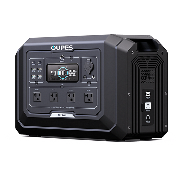 OUPES Mega 1 Home Backup & Portable Power Station | 2000W 1024Wh