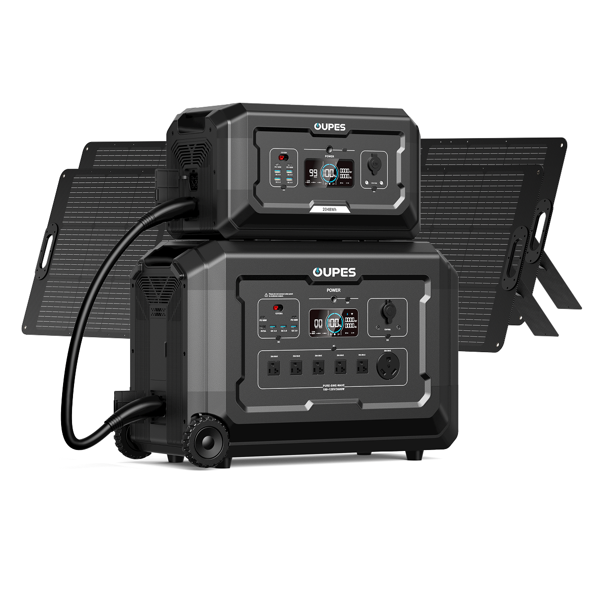 OUPES Mega 3 Portable Solar Generator Kit + B2 Battery